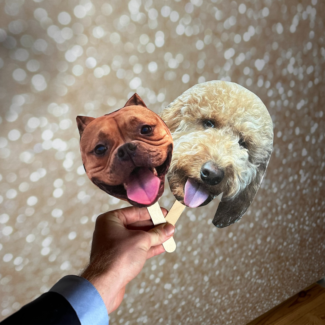 10 Custom Photo Booth Props with Your Pets Friendly Faces